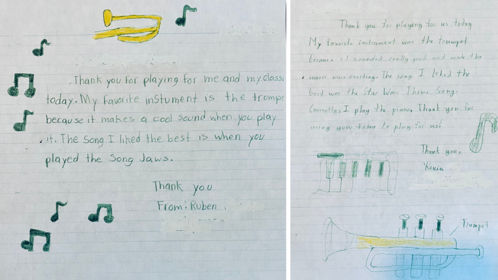 Thank You Letters - The Music Performance Trust Fund